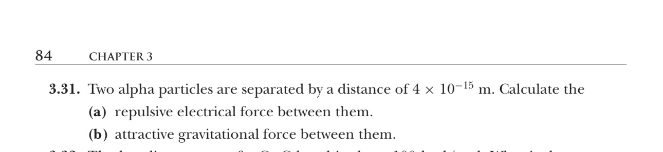 Solved 3.31. ﻿Two alpha particles are separated by a | Chegg.com