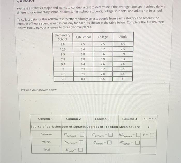 Solved Yvette is a statistics major and wants to conduct a | Chegg.com