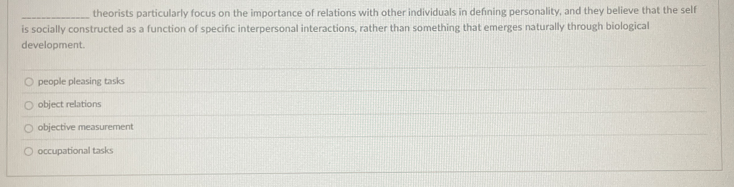Solved q, ﻿theorists particularly focus on the importance of | Chegg.com