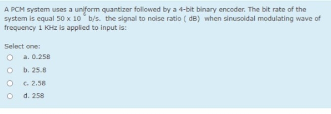 Solved A Pcm System Uses A Uniform Quantizer Followed By A