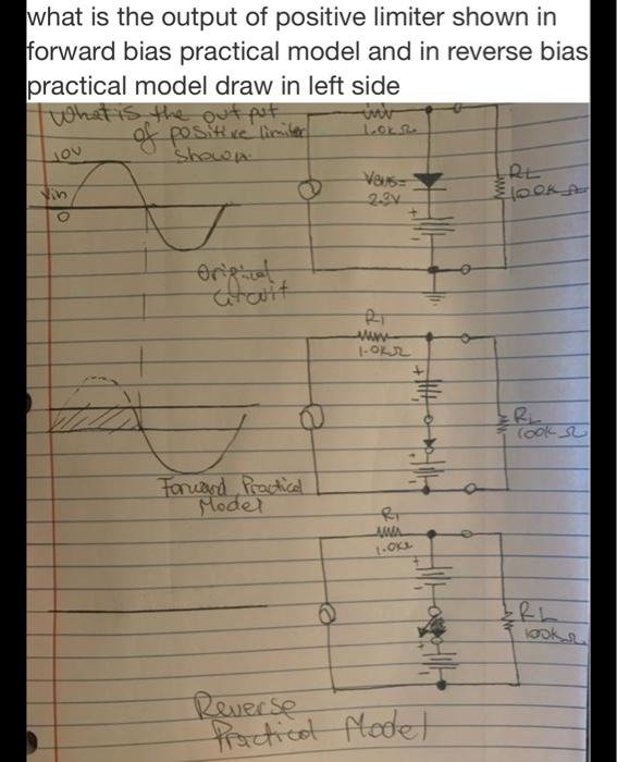 Solved what is the output of positive limiter shown in | Chegg.com