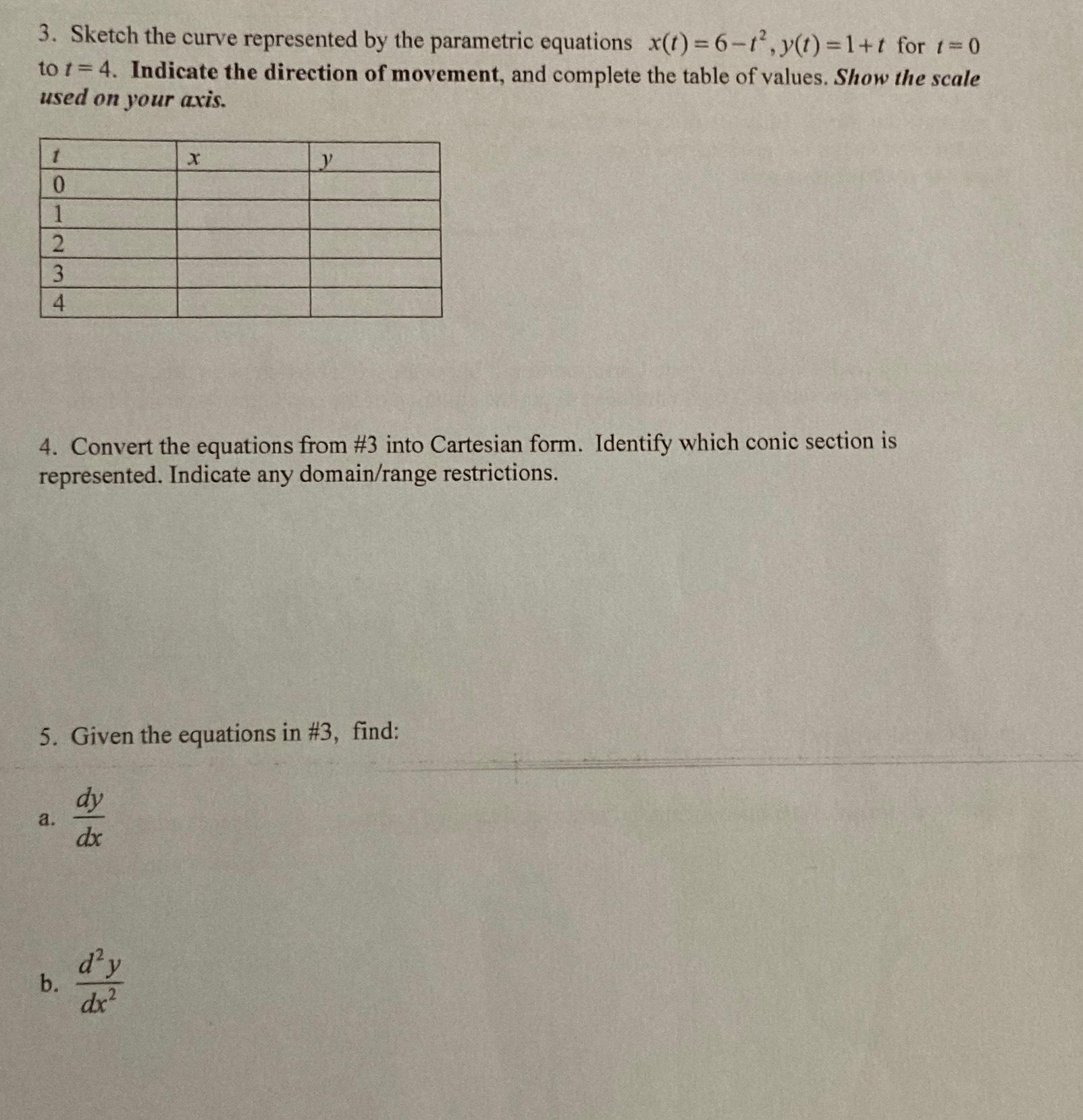 Solved Sketch the curve represented by the parametric | Chegg.com