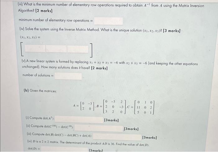 Solved Consider The Following System Of Linear Equations Xi