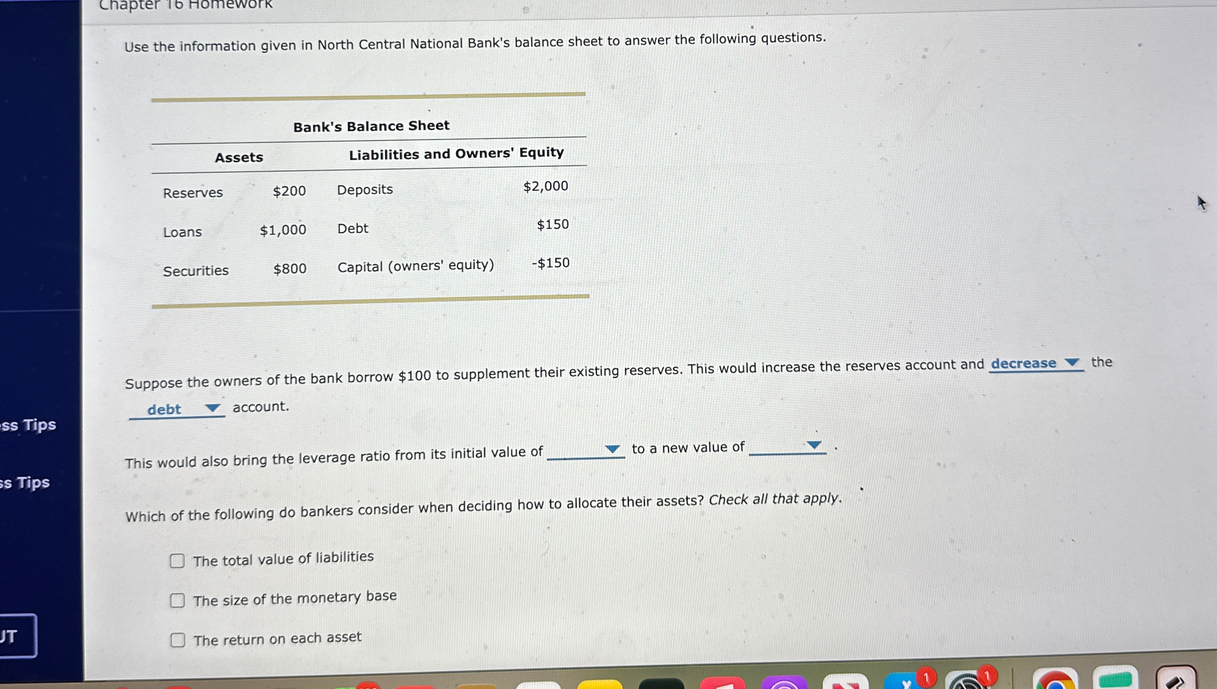 Solved Chapter 16 ﻿HomeworkUse the information given in | Chegg.com