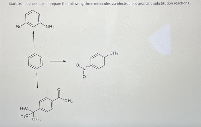 Solved Start from benzene and prepare the following three | Chegg.com
