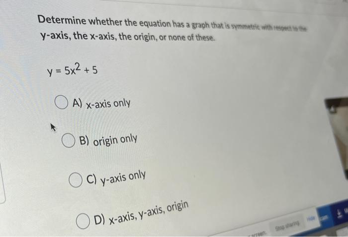 Solved Determine whether the equation has a graph that is | Chegg.com
