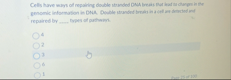Solved Cells have ways of repairing double stranded DNA | Chegg.com