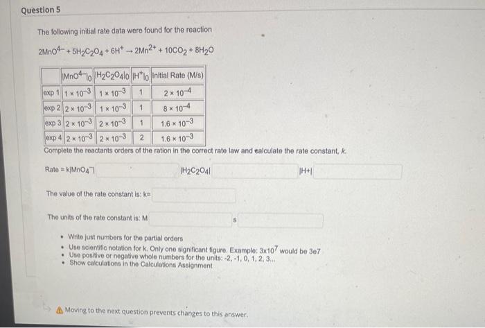 Solved The following initial rate data were found for the | Chegg.com