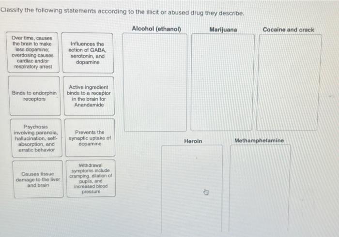 Solved Classity the following statements according to the | Chegg.com