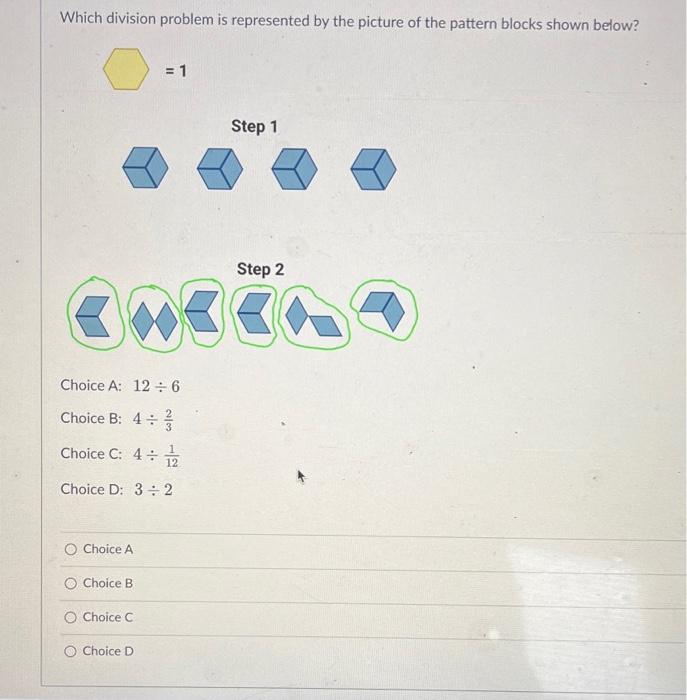 Solved Which division problem is represented by the picture | Chegg.com