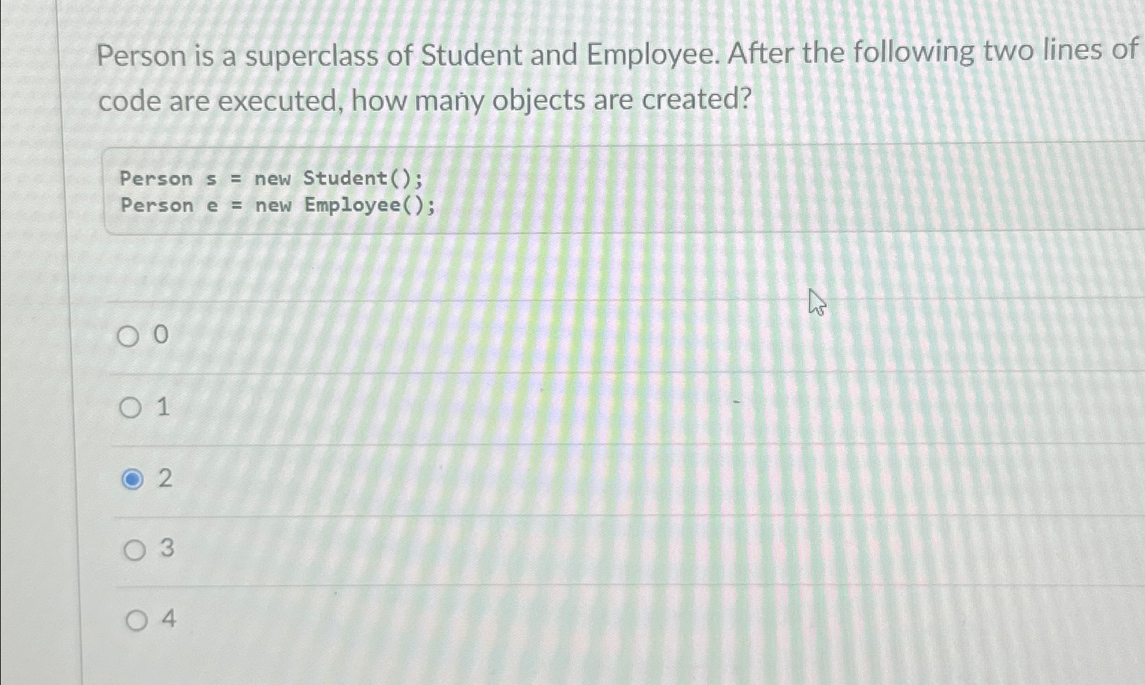 Solved Person is a superclass of Student and Employee. After | Chegg.com