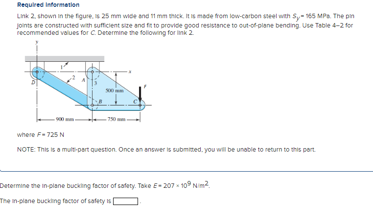 Solved Required InformationLink 2, ﻿shown in the figure, is | Chegg.com