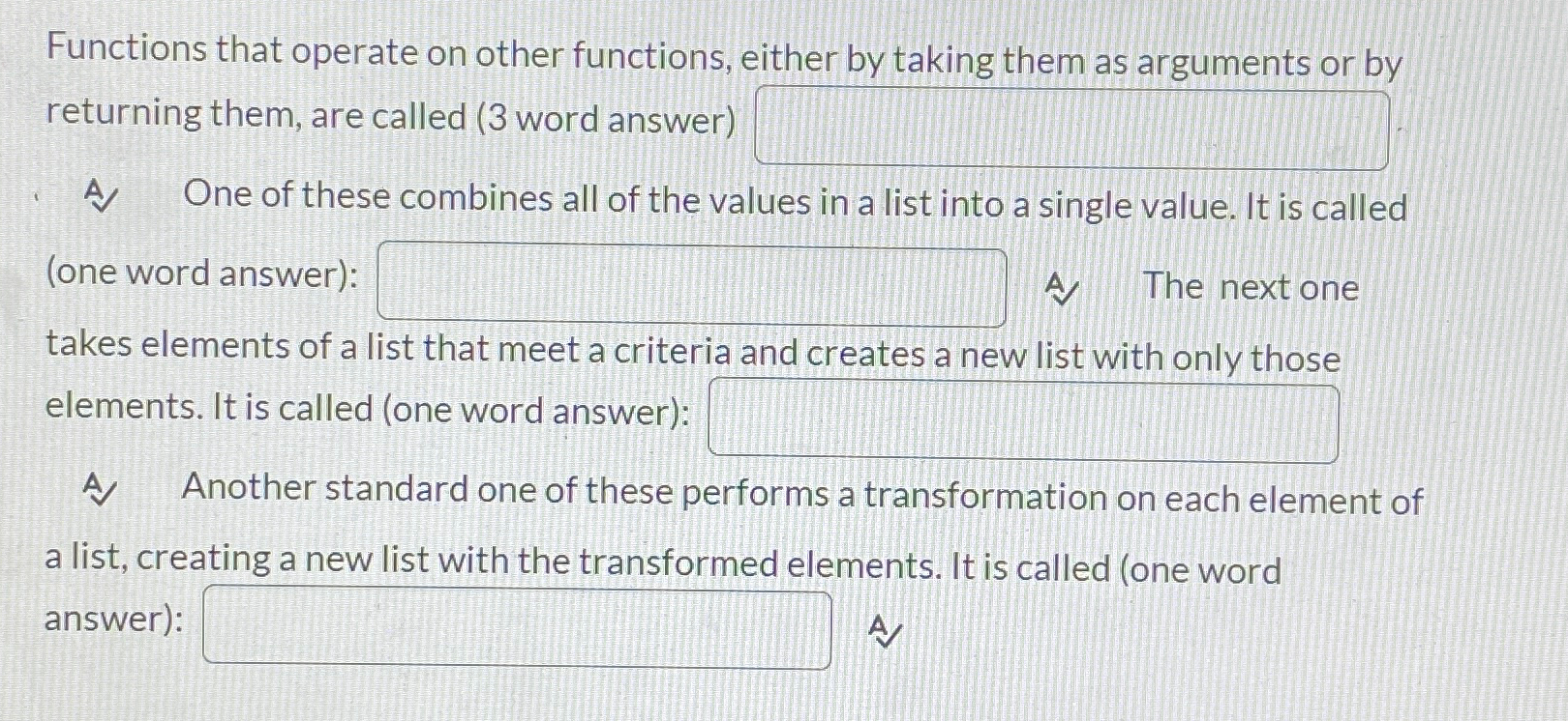 Solved Functions that operate on other functions, either by | Chegg.com