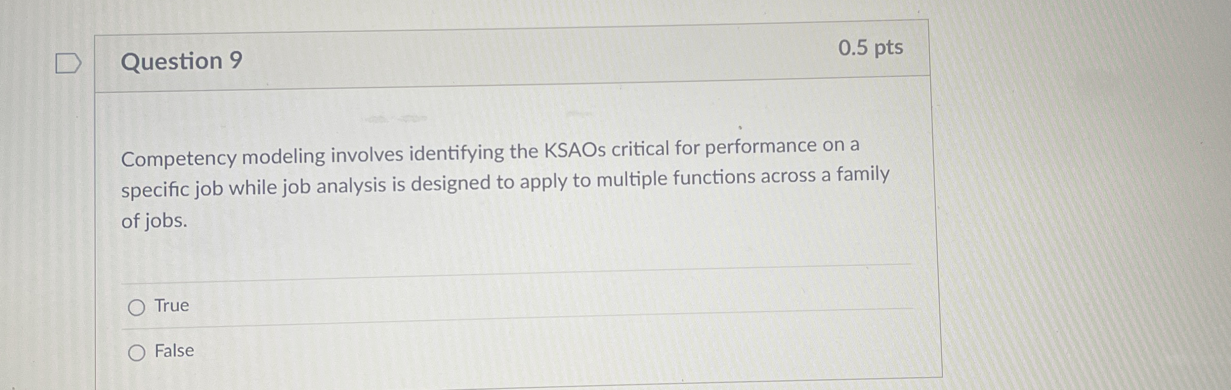 High Quality SOLUTION Question 90.5 ﻿ptsCompetency modeling involves | Chegg.com