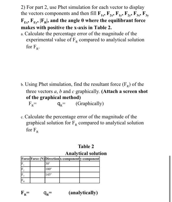 Solved 1) For part 1, use Phet simulation for each vector to | Chegg.com