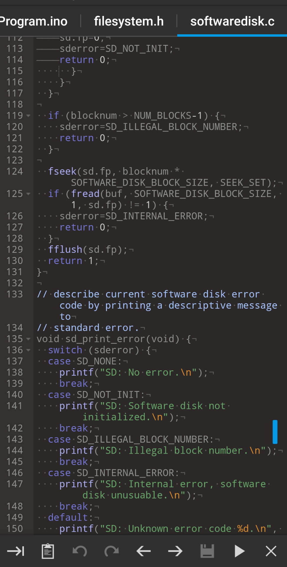 Solved ¬ // writes a block of data from ' 'buf' at ' | Chegg.com