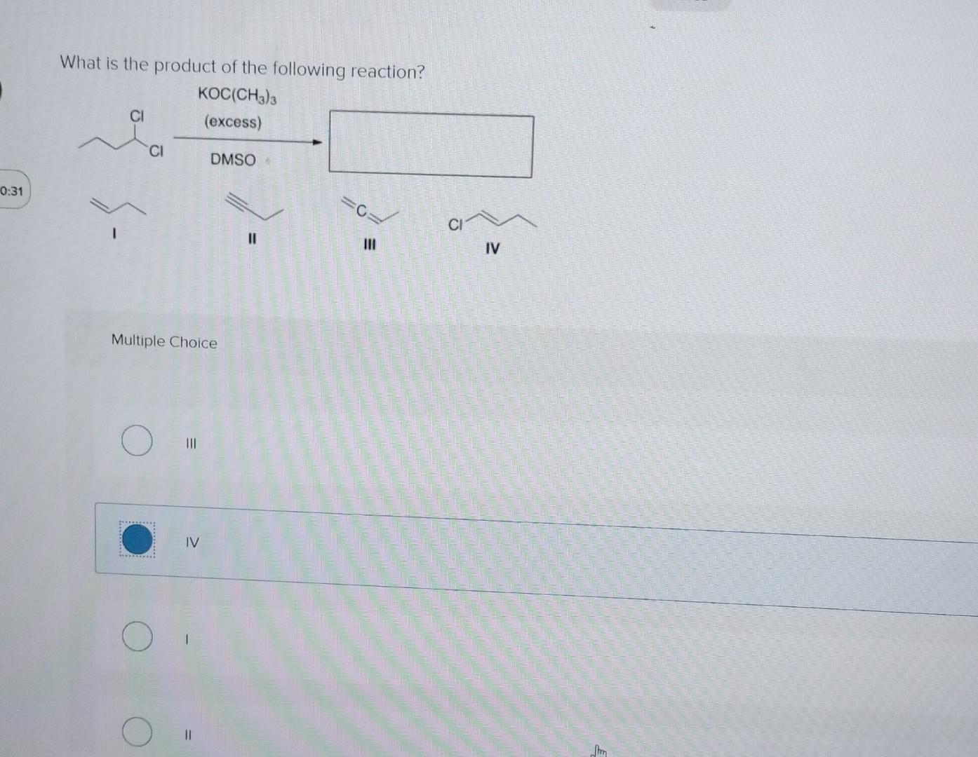 Solved What is the product of the following reaction? | Chegg.com