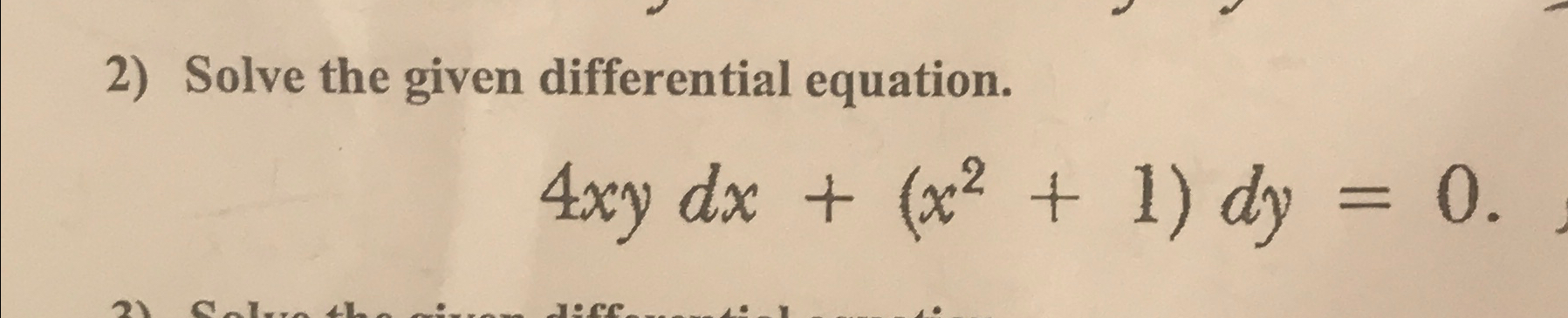 Solved Solve the given differential | Chegg.com