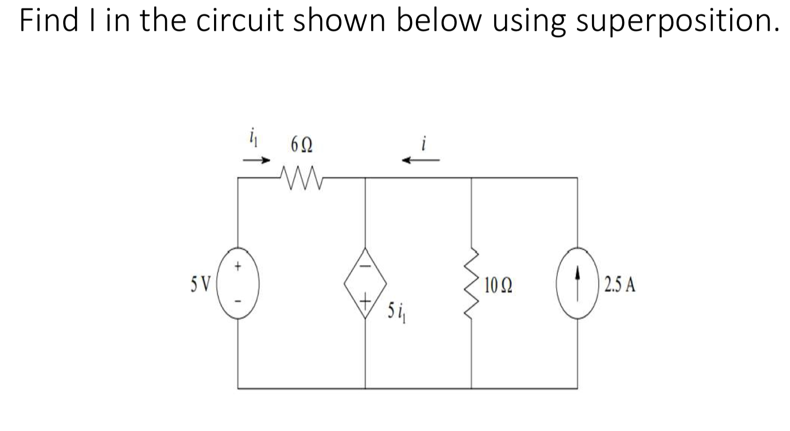 Find I in the circuit shown below using | Chegg.com