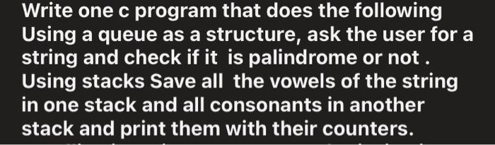 Solved Write one c program that does the following Using a | Chegg.com