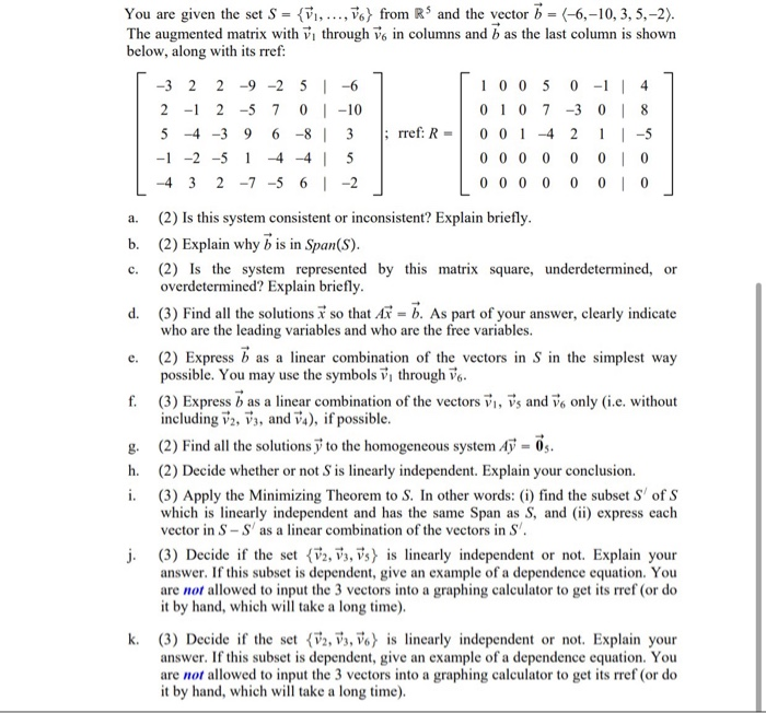 Solved this is a linear algebra question. I need answer to | Chegg.com