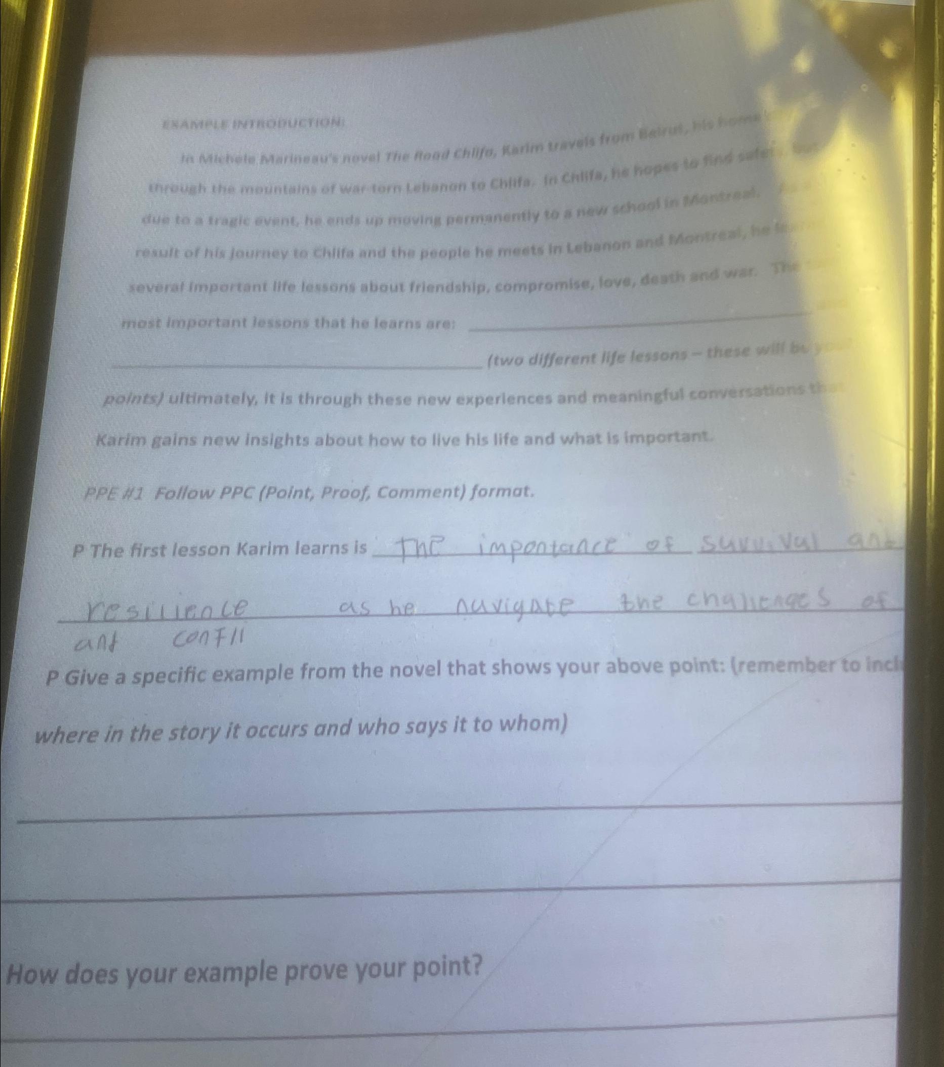 Solved most important lessons that he learns are: two | Chegg.com