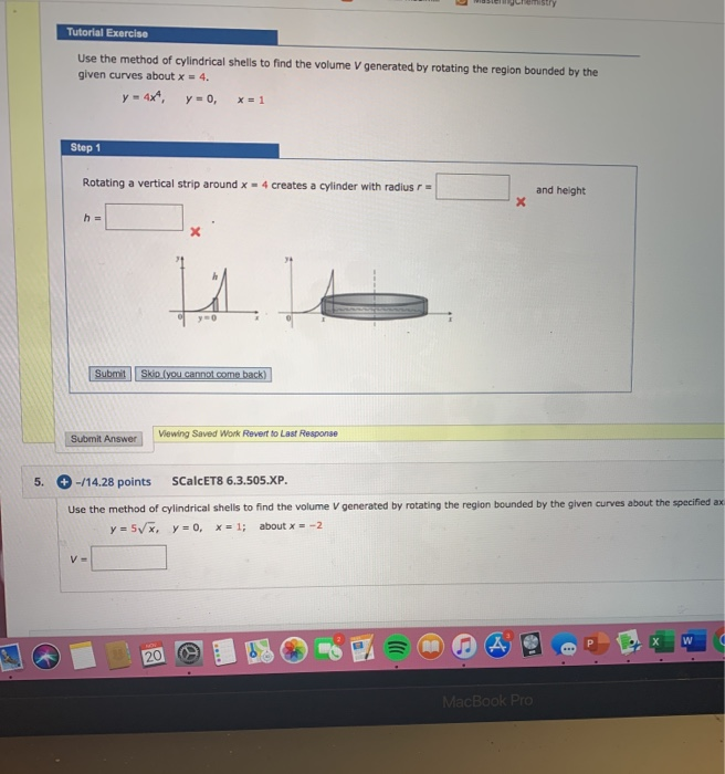 Solved Tutorial Exercise Use the method of cylindrical | Chegg.com