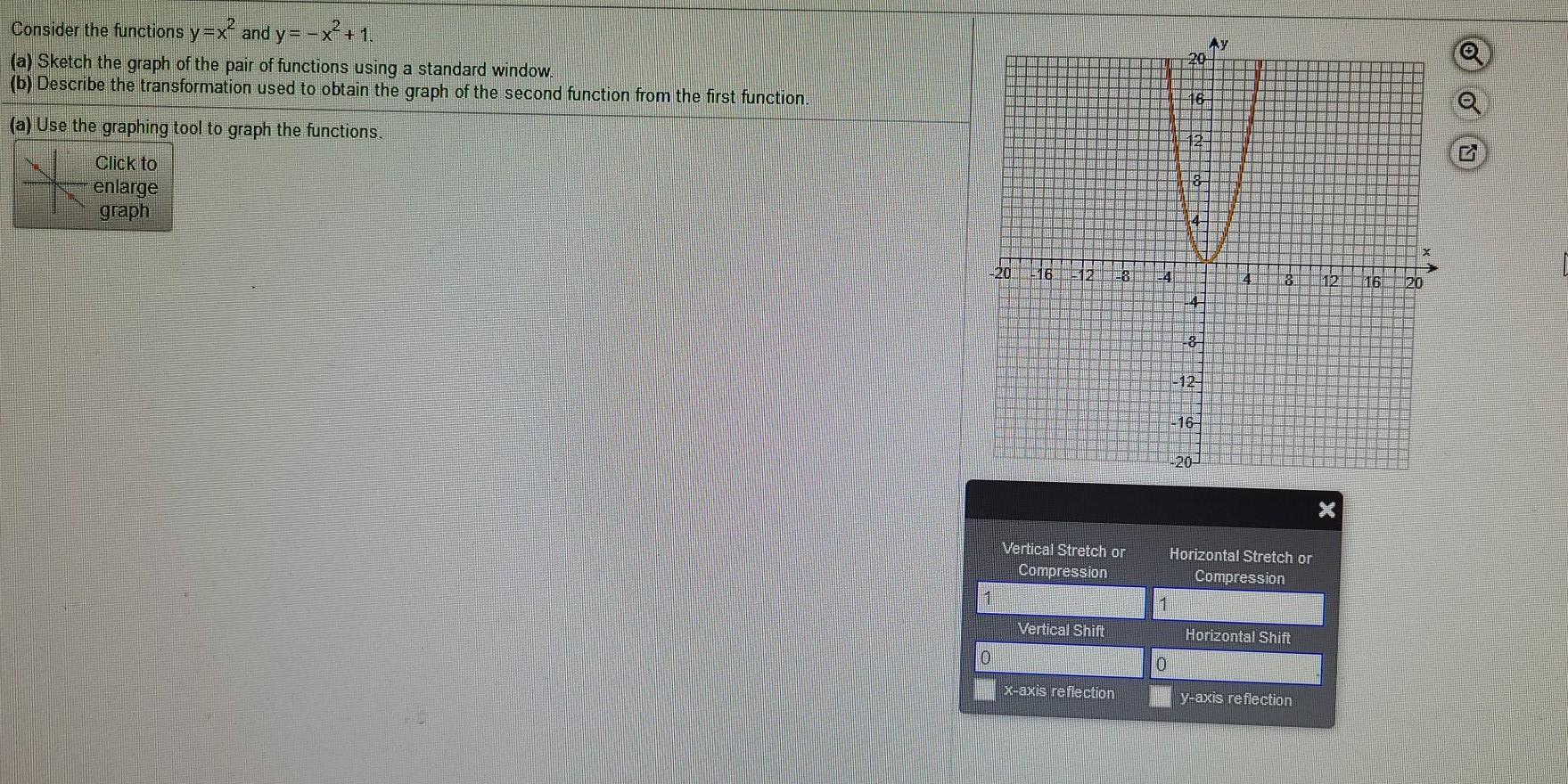 Solved Consider the functions y=x? and y=-x?+1. (a) Sketch | Chegg.com
