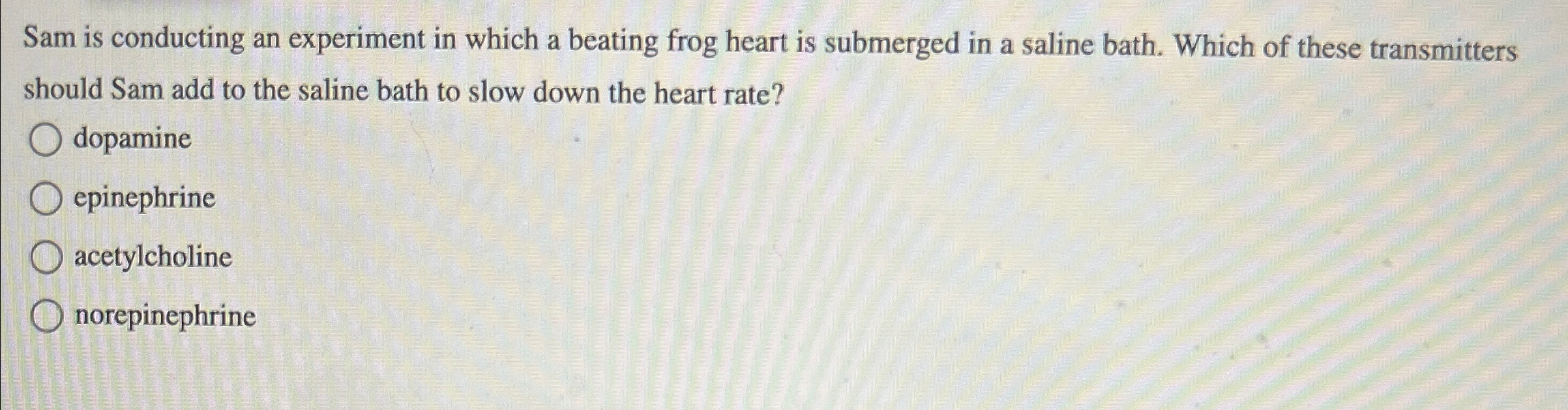 Solved Sam is conducting an experiment in which a beating | Chegg.com