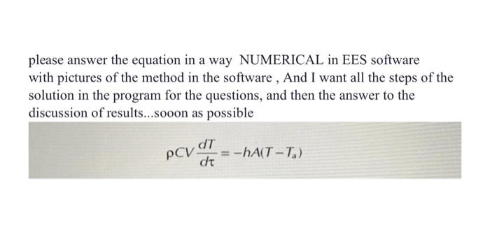 Solved solve this Question in NUMERICAL equation by using | Chegg.com
