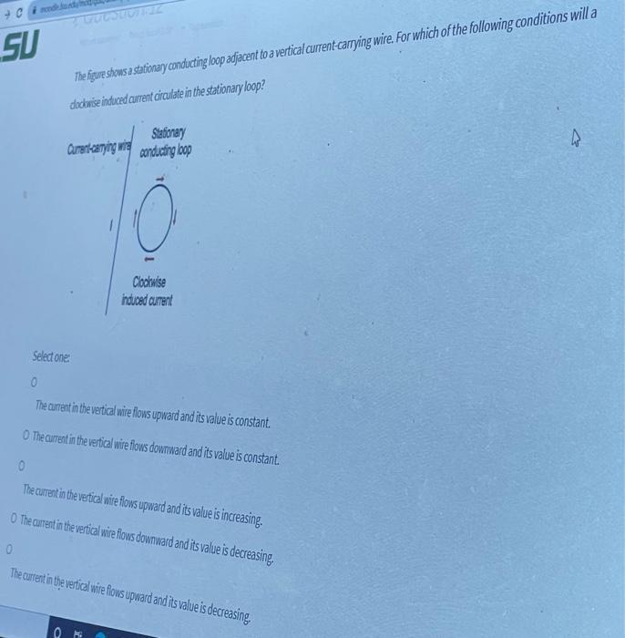 Solved TRUCTURE SU The figure shows a stationary conducting | Chegg.com