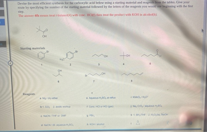 Solved Devise the most efficient synthesis for the | Chegg.com