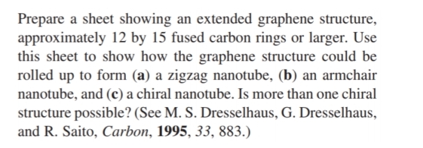 Solved Prepare a sheet showing an extended graphene | Chegg.com