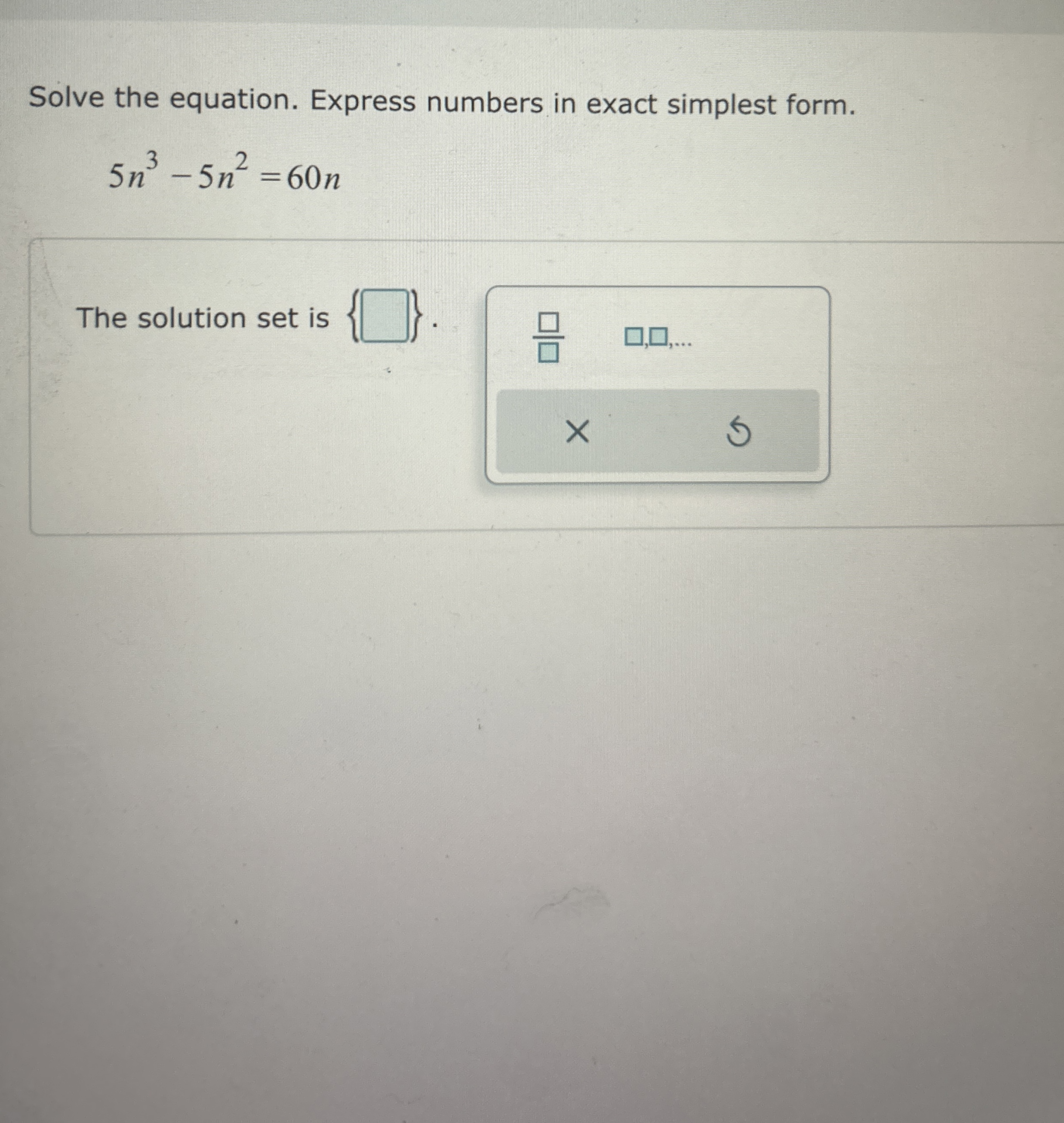 Solved Solve the equation. Express numbers in exact simplest | Chegg.com
