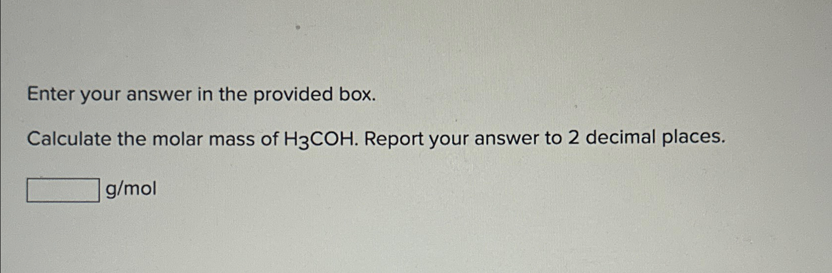 Solved Enter your answer in the provided box.Calculate the | Chegg.com