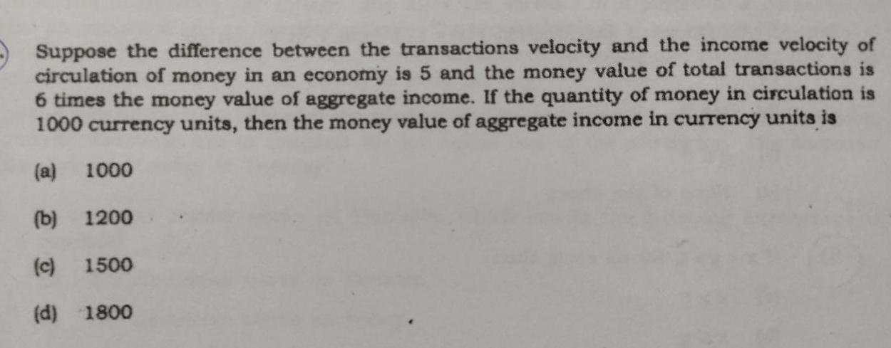 Solved Suppose the difference between the transactions | Chegg.com