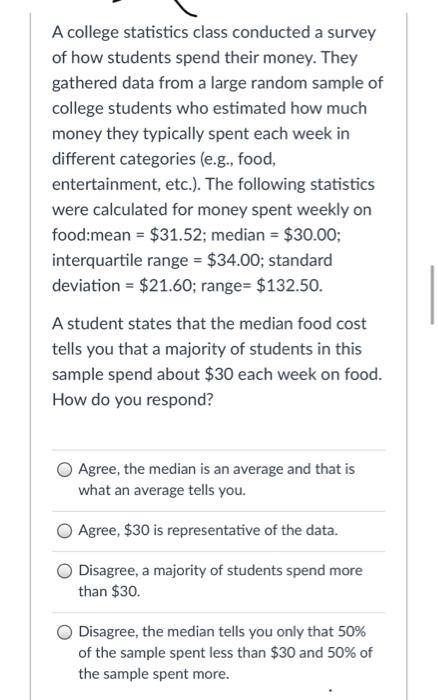 Solved A college statistics class conducted a survey of how | Chegg.com