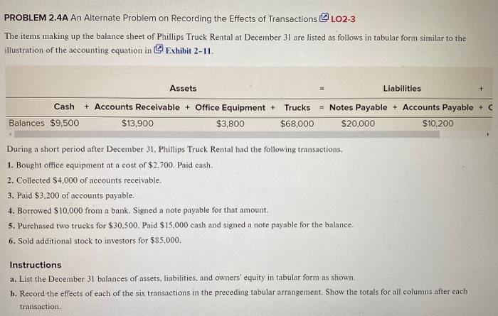 Solved PROBLEM 2.4A An Alternate Problem on Recording the | Chegg.com