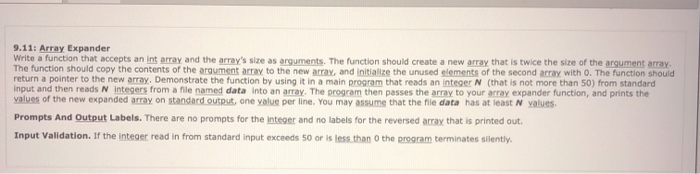 Solved 9 11 Array Expander Write A Function That Accepts An