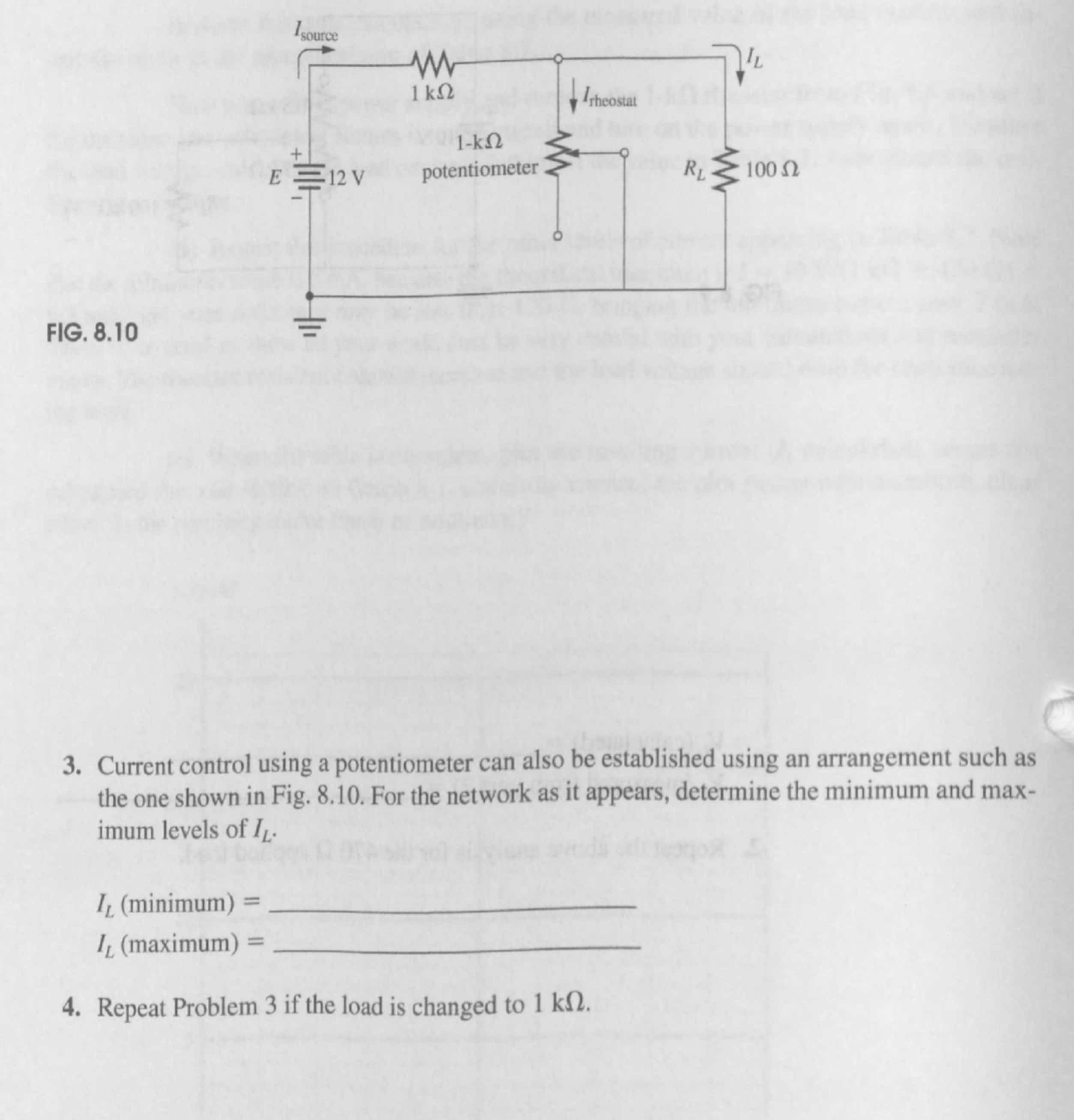 Solved FIG. 8.10Current control using a potentiometer can | Chegg.com