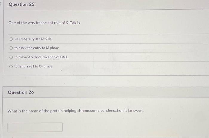 Solved One of the very important role of S-Cdk is to | Chegg.com