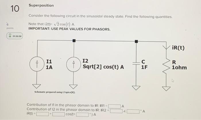 Solved Superposition 10 6 points Consider the following | Chegg.com
