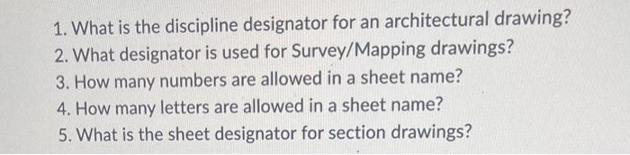 1. What is the discipline designator for an | Chegg.com