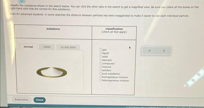 Solved Classify the substance shown in the sketch below. You | Chegg.com
