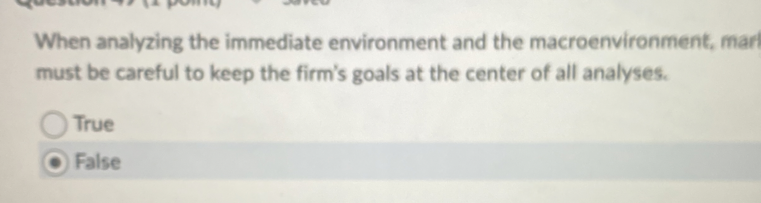 Solved When analyzing the immediate environment and the | Chegg.com