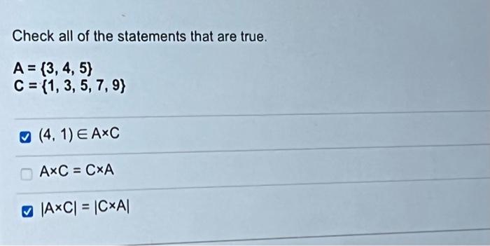 Solved Check all of the statements that are true. | Chegg.com