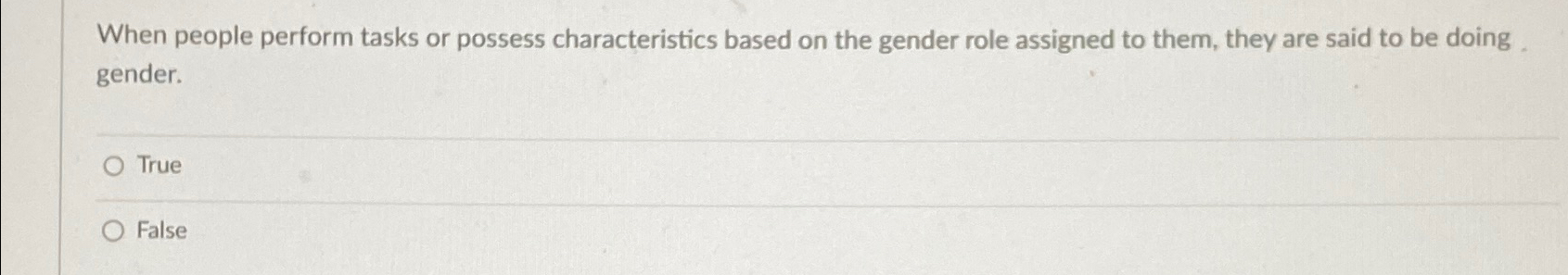 Solved When people perform tasks or possess characteristics | Chegg.com