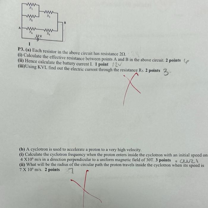 Solved P3. (a) Each resistor in the above circuit has | Chegg.com