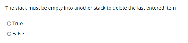 Solved The stack must be empty into another stack to delete | Chegg.com