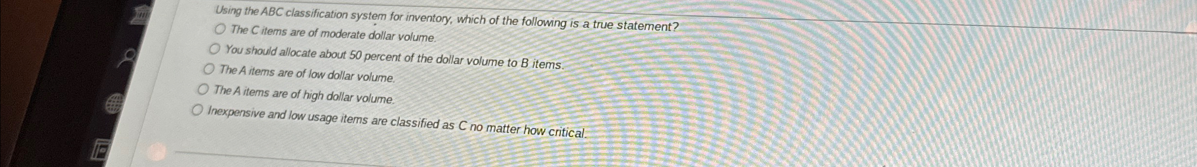 Solved Using the ABC classification system for inventory, | Chegg.com